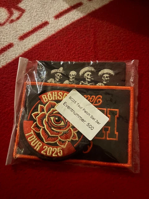 BÖHSE ONKELZ TOUR 2025 Patch Set 3er „Hier sind die Onkelz“ „HSDO“ EUR ...