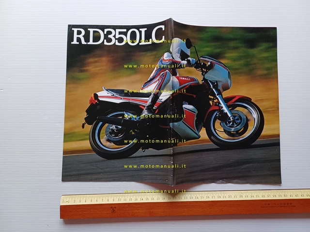YAMAHA RD 350 LC- XJ 900 + tutti modelli 1983 depliant poster italiano ...