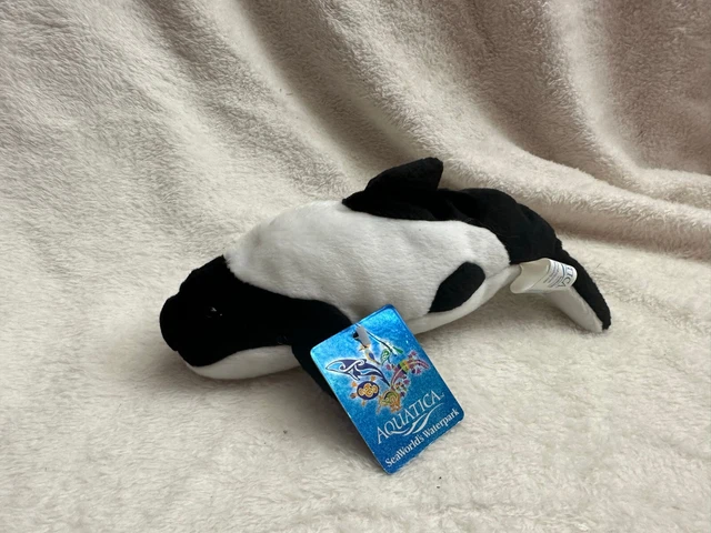 SEAWORLD AQUATICA ORCA killer whale soft toy plush NWT £11.95 - PicClick UK