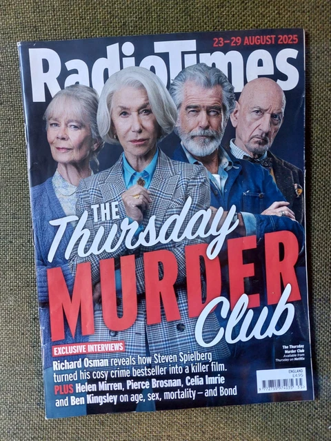 RADIO TIMES MAGAZINE 23 AUG 2025 THURSDAY MURDER RICHARD OSMAN Pierce ...