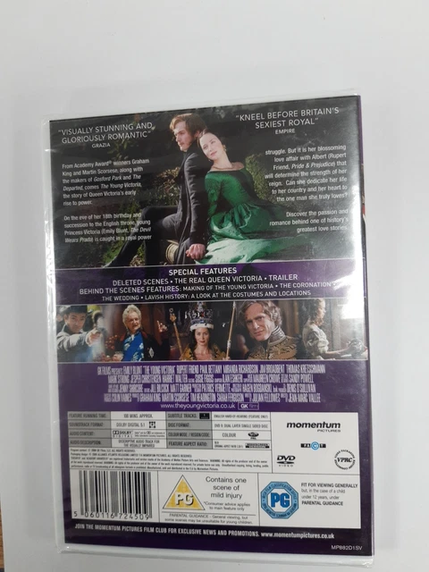YOUNG VICTORIA DVD Drama (2009) Emily Blunt New Free Royal Mail ...
