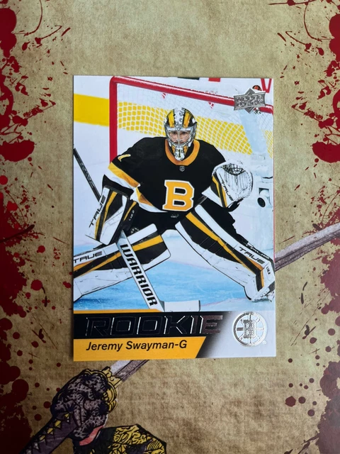 2021-2022 UPPER DECK NHL Star Rookies Jeremy Swayman #3 Boston Bruins ...