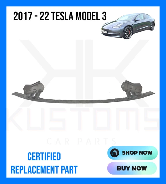 TESLA MODEL 3 2017 - 2022 Front Bumper Lower Slam Bar Reinforcer ...