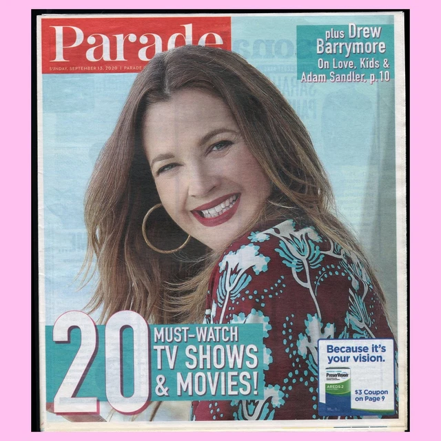 DREW BARRYMORE COVER - Parade Magazine 2020 sexy celebrity £3.70 ...