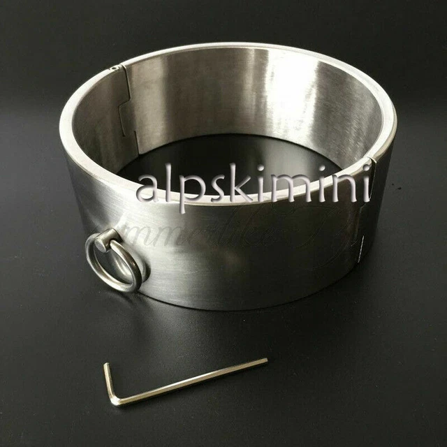 SLAVE COLLAR COUPLES Cangue Tools Stainless Steel 6cm High Neck Collar ...