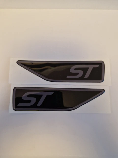 FORD FIESTA ST150/ST180 Mk6/Mk7/Mk8 Etc St Style Gel Wing Badges Black ...