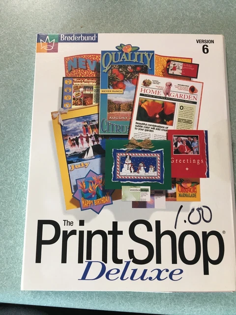 BRODERBUND THE PRINT Shop Deluxe Version 6 (1998, PC Win 95) Clip Art ...