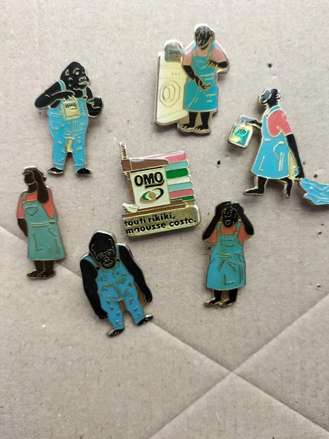 RARE LOT DE 7 pin's PUB lessive Omo singe année 1990 Vintage EUR 2,99 ...