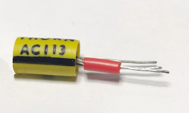 AC113 GERMANIUM TRANSISTOR Thorn hFE 101 1960's BRITISH PNP FUZZ ...