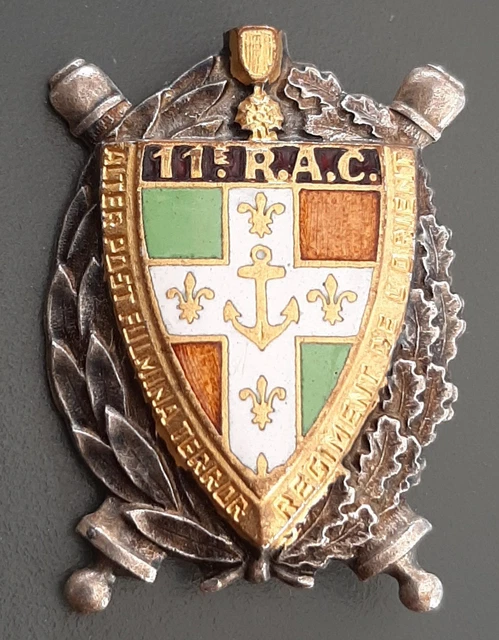 WW2 INSIGNE 11° RAC Régiment Artillerie Coloniale ORIGINAL Drago ...
