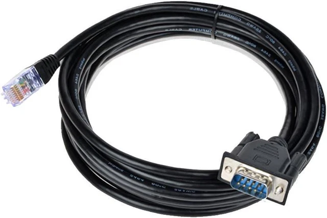 RJ45 TO RS232 DB9 9-Pin Serial Port Male to RJ45 Female Cat5 Ethernet ...