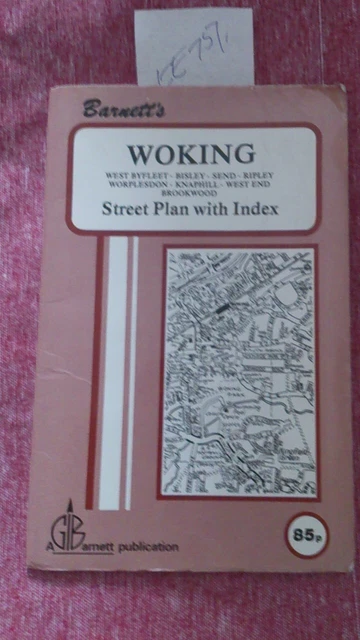 VINTAGE OLD BARNETT’S Woking Brookwood 1970-80’s Street Plan Map Period ...