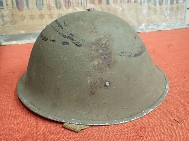 ORIGINAL D-DAY, 1944 Dated British Infantry Mk.iii Steel Helmet £1.00 ...