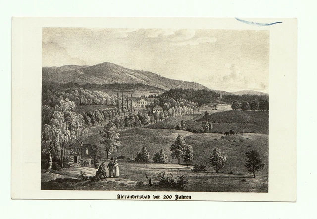 ALEXANDERSBAD VOR 200 Jahren, Karte der 20-30er Jahre, Fleck auf der ... ALEXANDERSBAD VOR 200 Jahren, Karte der 20-30er Jahre, Fleck auf der ...