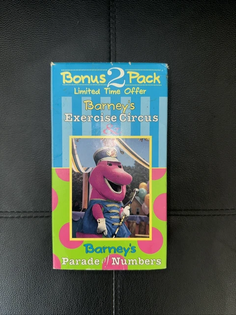 BARNEY - EXERCISE Circus / Parade Of Numbers (Double Pack) (VHS, 1997 ...