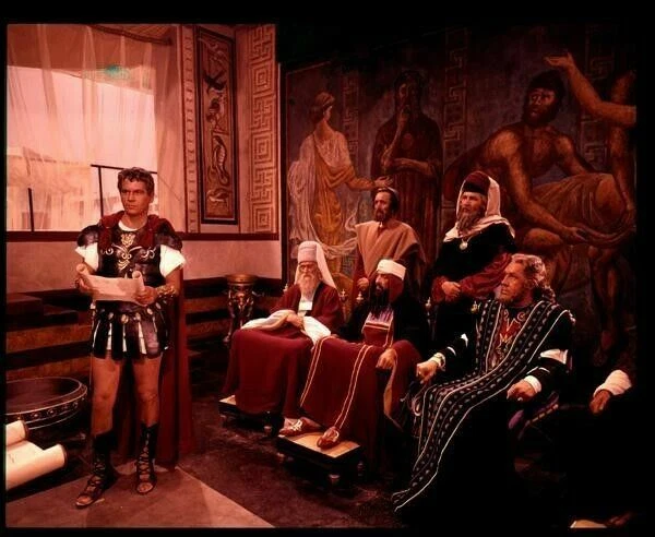 KING DE KINGS Ron Randell Frank Thring 1961 Original 5x4 Transparence ...