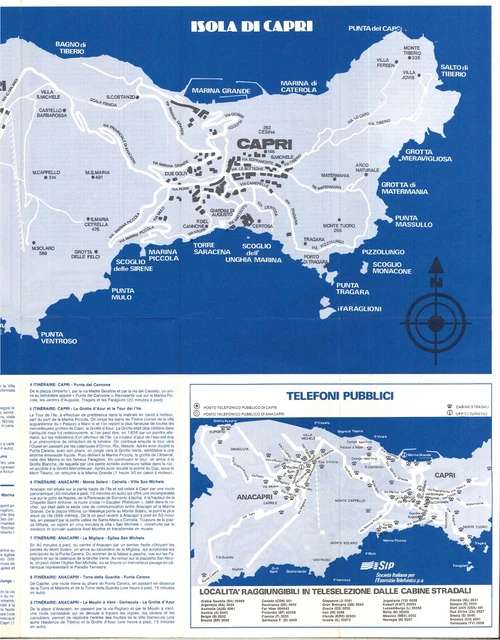 CAPRI - TOURIST map with maps and itineraries £4.09 - PicClick UK