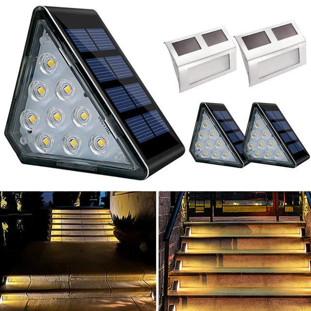 SOLAR STEP LIGHT Stair Decking Lamp Ground Dock Light Auto On/Off ...