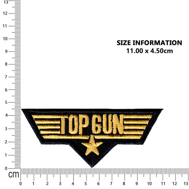 TOP GUN US Navy Air Force Pilot Army Military Badge Iron Sew On Patch £ ...