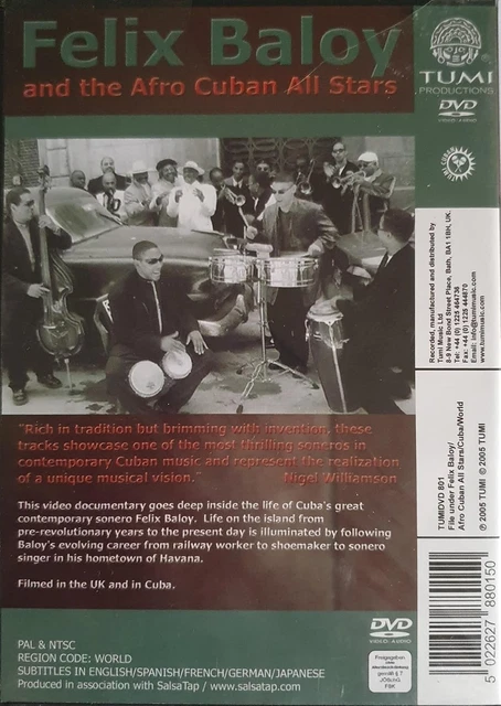 FELIX BELOY AND The Afro-Cuban All Stars (DVD) Felix Beloy EUR 21,90 ...