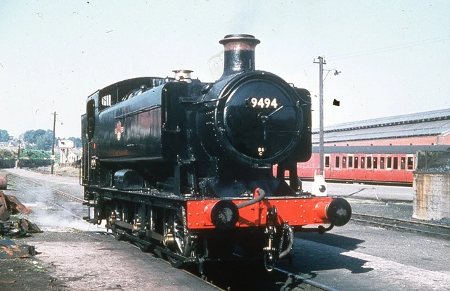 COLOUR RAIL SLIDE, BRW1526, GWR 9400 Class, 9494, Caerphilly Works £4. ...