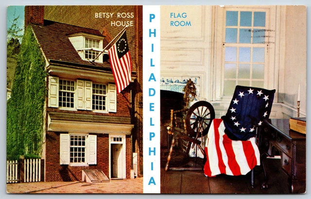 POSTCARD BETSY ROSS House And Flag Room, Philadelphia, Pennsylvania ...