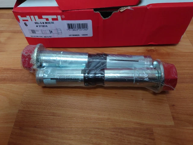 6 X HILTI ANCHOR BOLT #371814 HSL-3-B M20/30 heavy duty. £57.99 ...