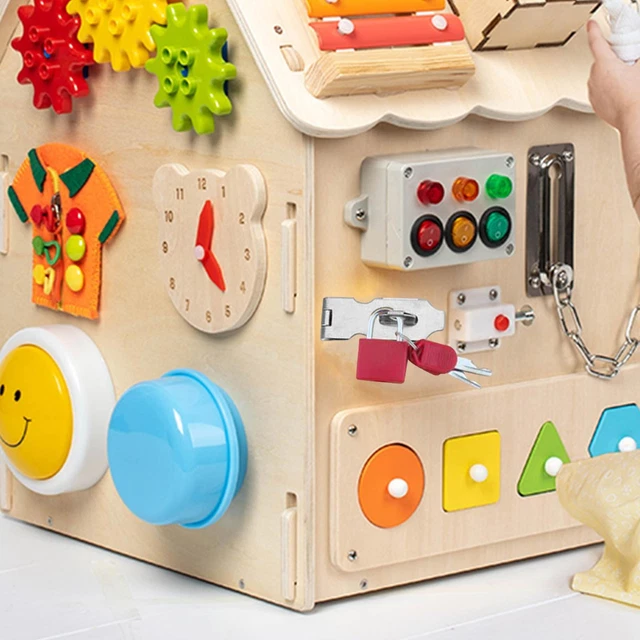 LOCK KEY TOY Busy Board Activity Board Sensory Board für zu Hause EUR 5 ...