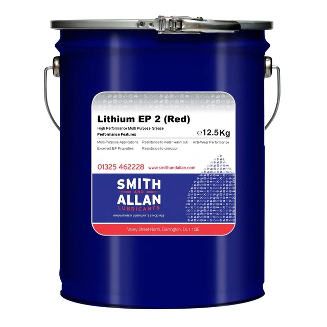 RED LITHIUM EP2 Grease General Purpose Multi Purpose Heat Resistant 12 ...