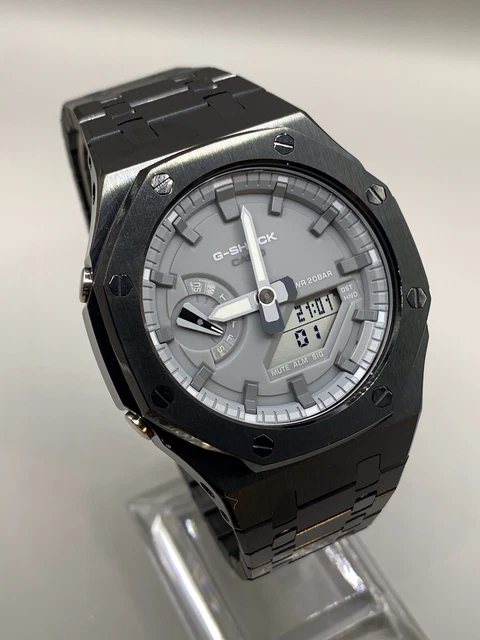 CASIO G-SHOCK GA-2100-ET-8AER-METAL Casioak Mod- Grey Dial Black ...