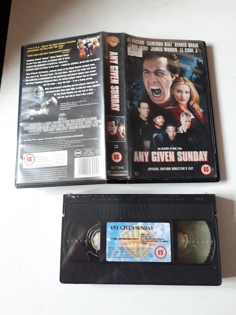 ANY GIVEN SUNDAY JAMIE FOXX OLIVER STONE VHS Video Cassette pal NEW ...