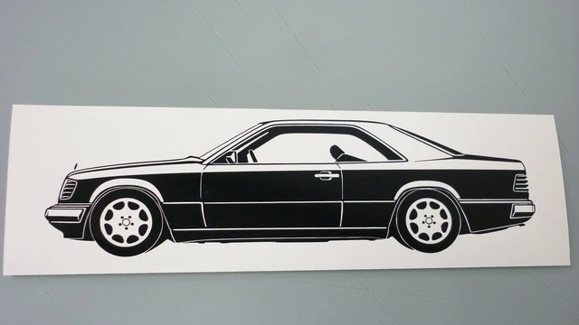 MERCEDES BENZ W124 CE W124 Coupe 2x Sticker / Aufkleber schwarz neu EUR ...