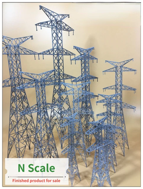 MANY SCALE DIORAMA Power Transmission Tower Model Building Accessories ...