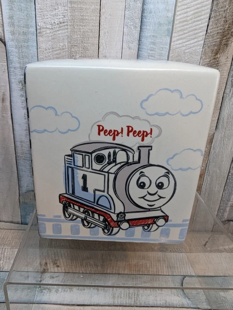 THOMAS THE TANK Engine Train Bank Of Sodor Hallmark Ceramic Piggy Bank ...