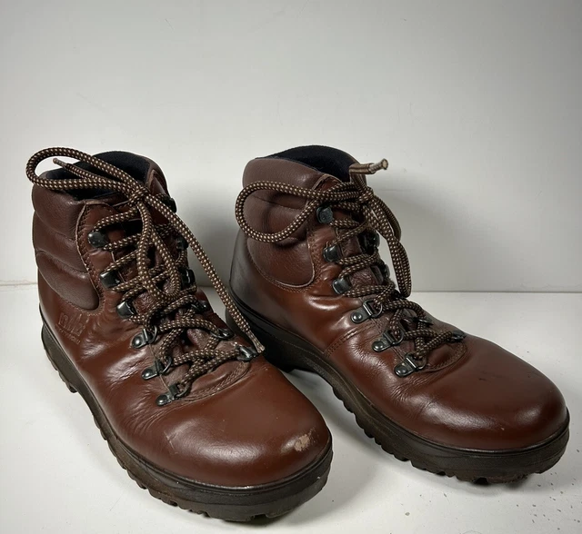 LOMER PROFESSIONAL WALKING Boots Mens UK7.5 Brown Leather Handmade £36. ...