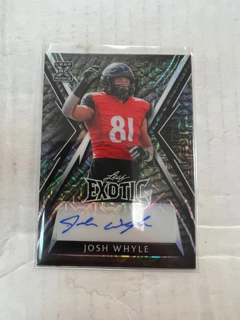 JOSH WHYLE 2023 feuille recrue auto exotique noir #BA-JW1 #3/7 N°Mt EUR ...
