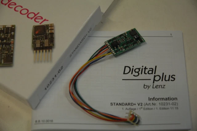 LENZ 10231-02 DCC Digital Decoder Standard+V2 With 8 Pole Plug (5 Piece) New £92.87 - PicClick UK