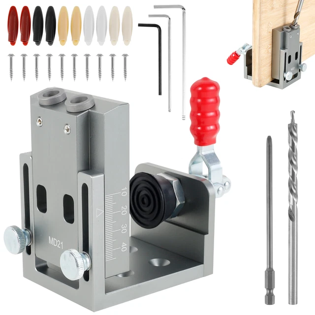 POCKET HOLE JIG 15 Degree Angle Oblique Hole Puncher Locator Drill ...