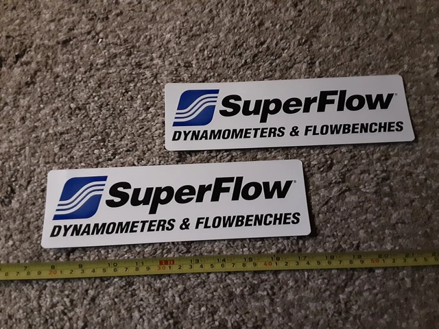 LOT OF 2 SuperfFlow Dyno Racing Decals Stickers Nascar NHRA Street ...