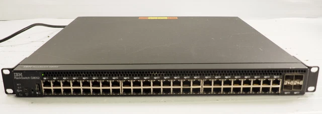 IBM G8052 49Y7922 48 RJ45 4 SFP Port Networking Switch with x2 450W ...