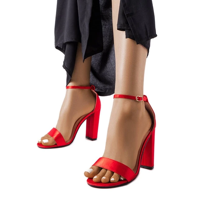 SANDALES À TALONS hauts rouges de Rive EUR 37,60 - PicClick FR