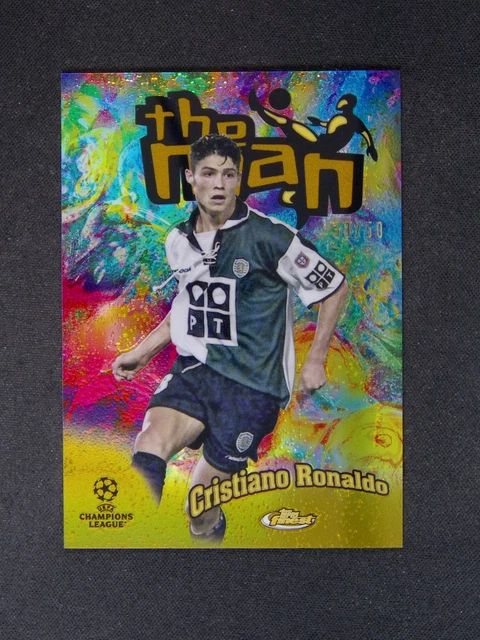 2022-23 TOPPS FINEST UEFA Cristiano Ronaldo #FTM-6 The Man Gold /50 SSP ...