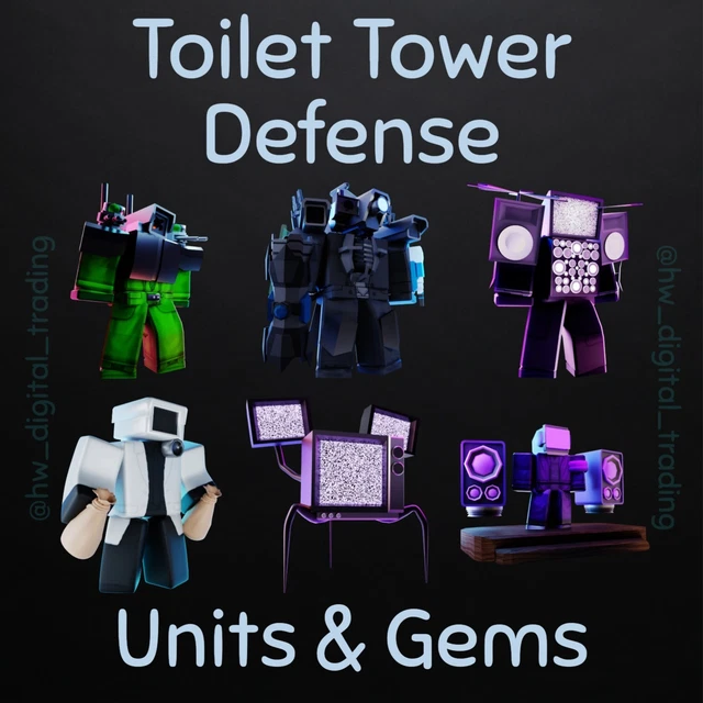TOILET TOWER DEFENSE (TTD) - Units & Gems - 500 Gems With Each Unit ...