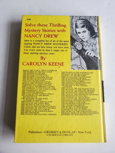 MYSTERY OF THE Moss-Covered Mansion Nancy Drew Mystery Book #18 by ...