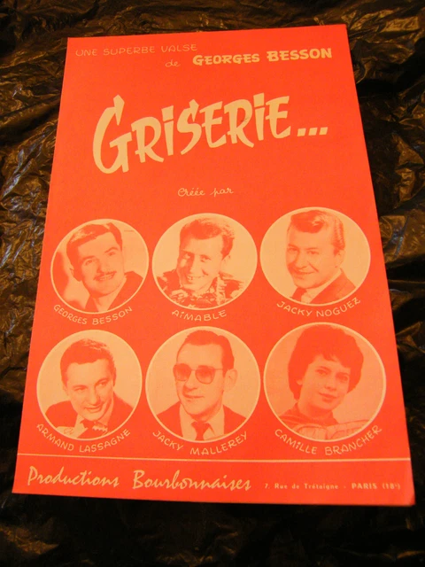 & SPARTITO BRIVIDO Music Sheet Georges Besson Noguez Lassagne Spina ...