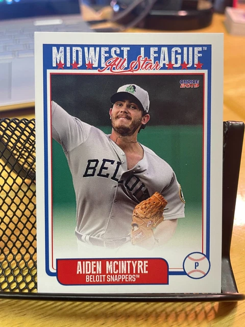 JEU DE CARTES All Star Aiden McIntyre Beloit Snappers 2019 Midwest ...