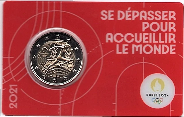 2 EURO FRANKREICH 2021 OS Paris 2024 Sprinterin £9.88 - PicClick UK