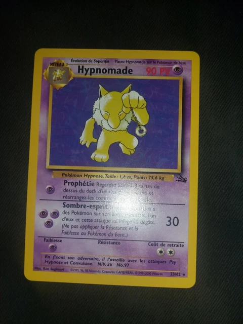 CARTE POKÉMON HYPNOMADE n° 23/62 EDITION 2 ED2 Fossile FR Superbe Etat ...