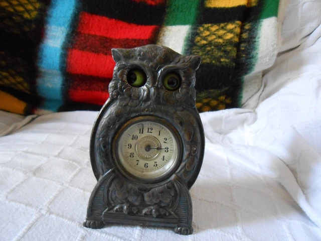 ORIGINAL VINTAGE OWL clock with moving eyes. £41.00 - PicClick UK