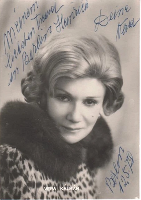 FOTOKARTE MIT WIDMUNG und Unterschrift von Vera Kalman EUR 13,15 ...